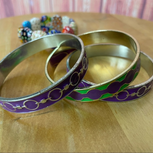 Jewelry | Set Of Two Retro Vintage Bangle Bracelets 4 Pieces | Poshmark